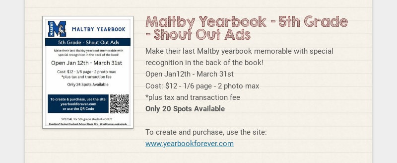 Maltby Messenger | News Details